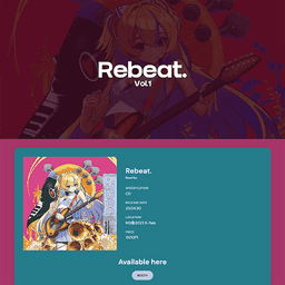 Tokusetsu 4 - 同人音楽の特設サイトを一瞬で作れる無料テンプレート